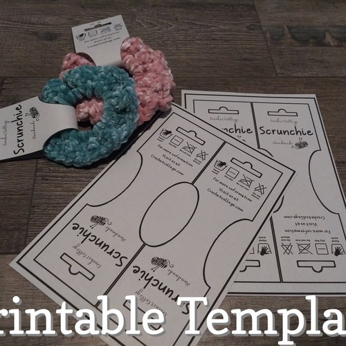 Scrunchie Tag Template Editable Word Template and PNG File - Etsy