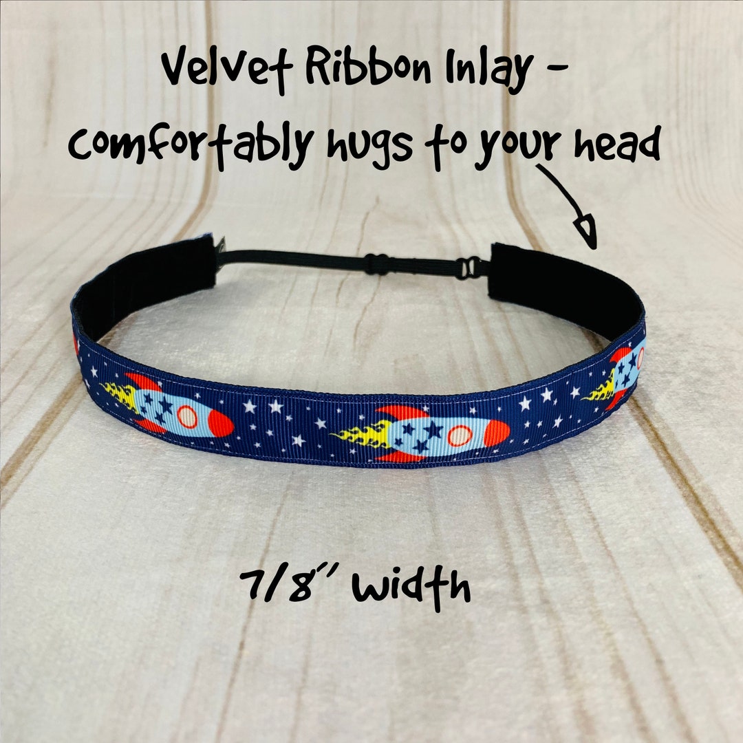 7/8" ROCKETSHIP Headband / Outer Space Rocket Headband / Adjustable ...