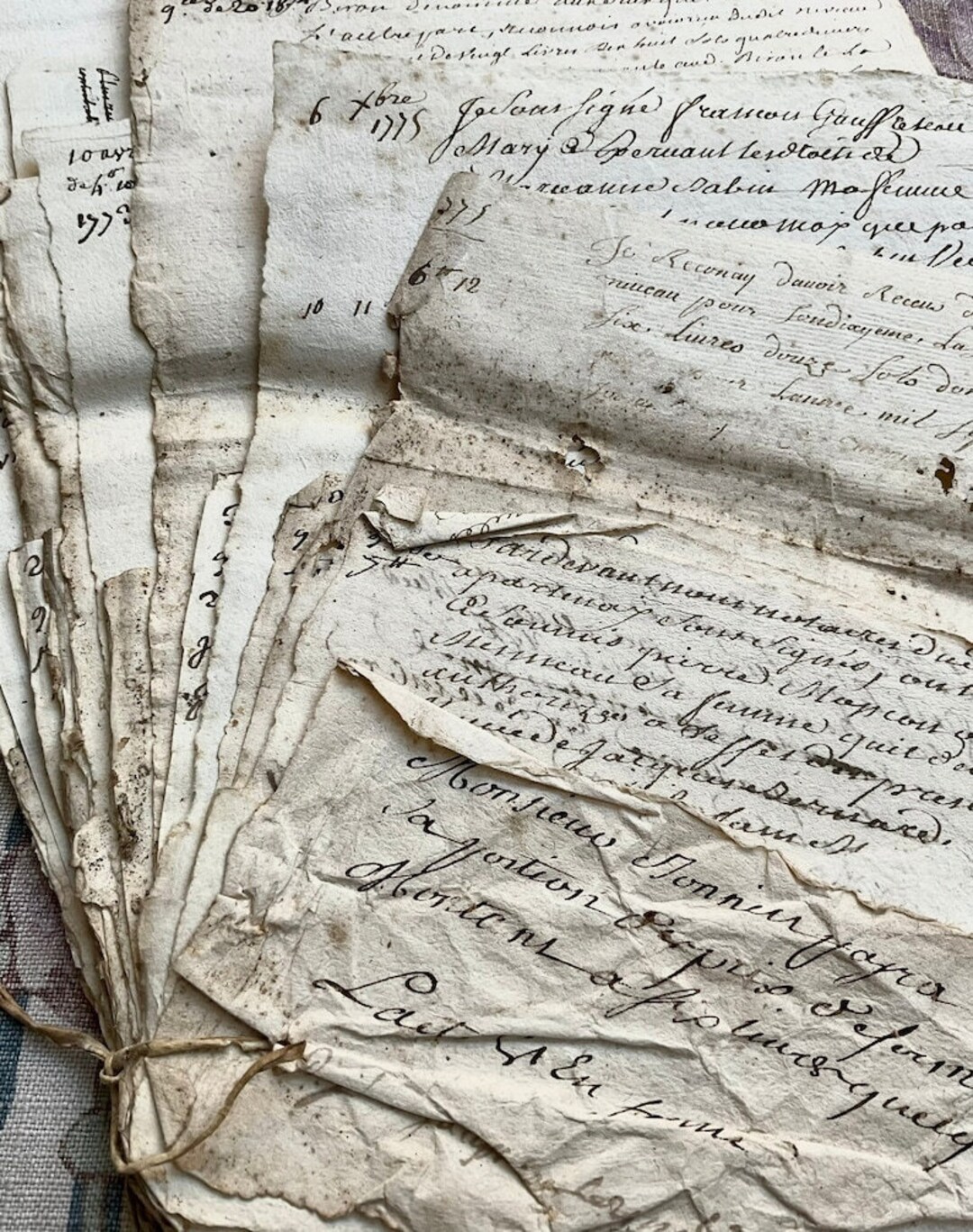 1760s-1770s, Very Rare, Bundle of 50 French Manuscripts Dating From the ...
