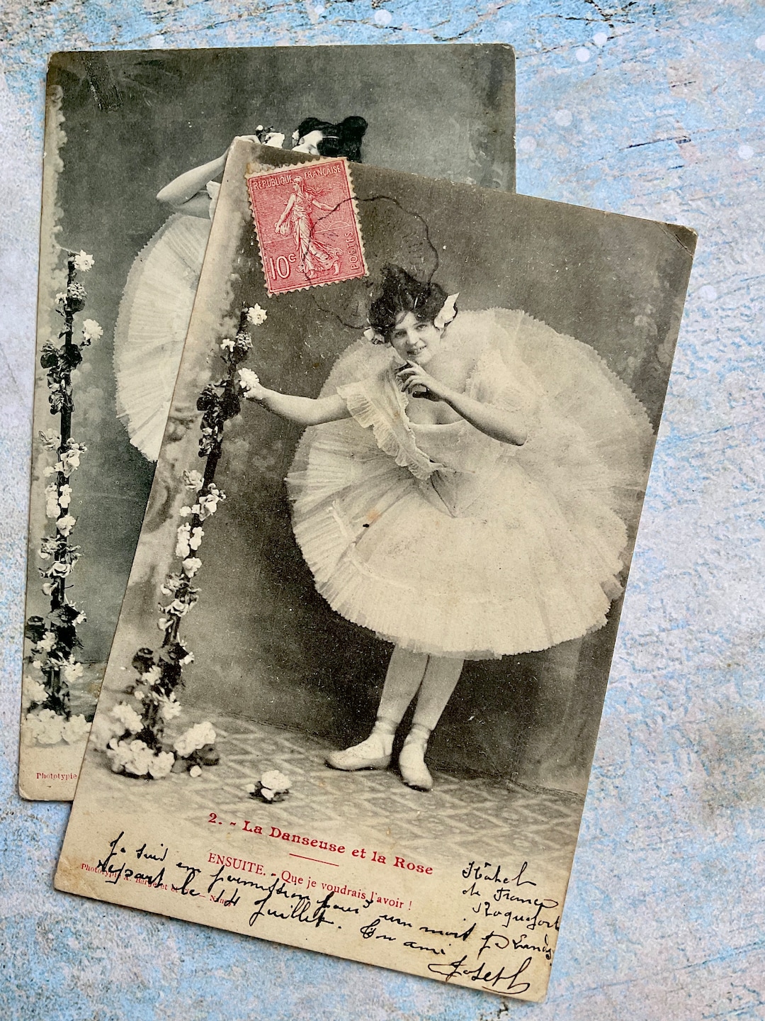 1900s, Ballerina Dancer, Black and White Photo, Vintage French Postcard ...