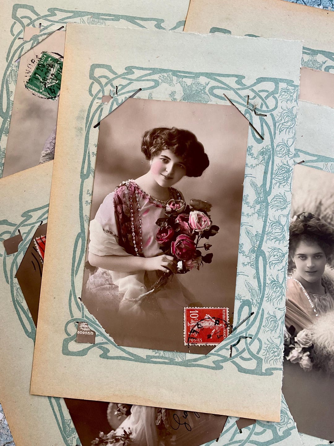 Vintage French Folder Thick Papers for Postcards 1900s Postcards, Junk ...