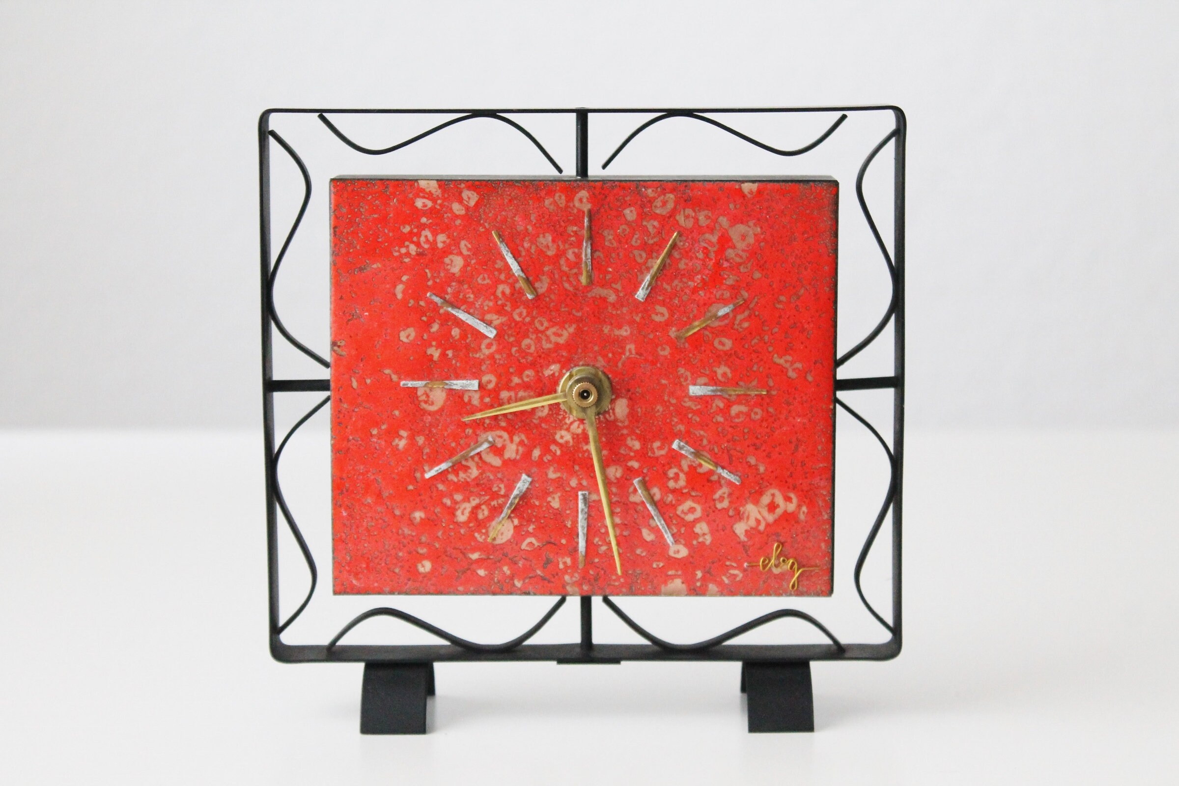 Vintage German Office Clock Desk Table Clock | Etsy