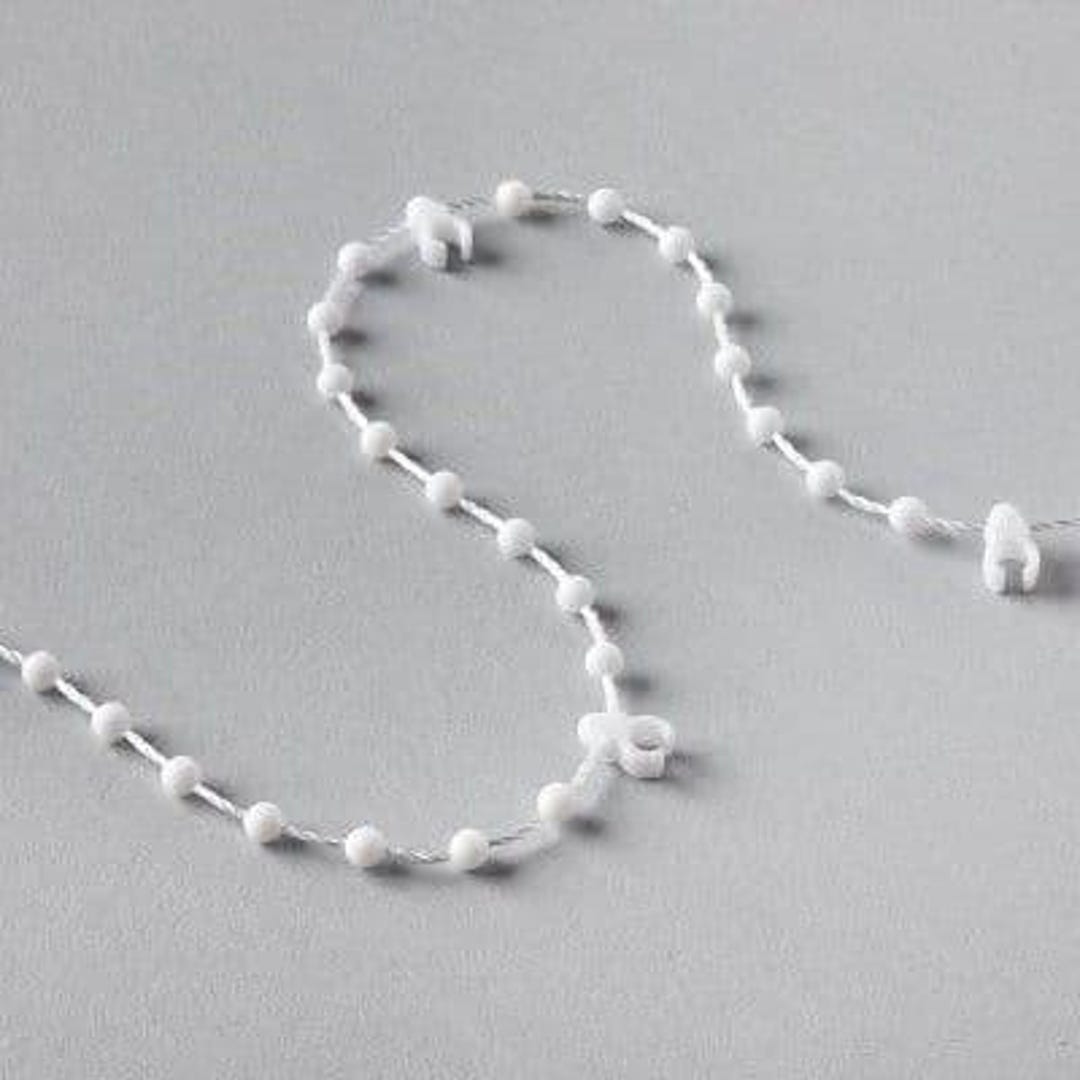 Hillary's White Vertical Blind Link Bead Chain - Etsy UK