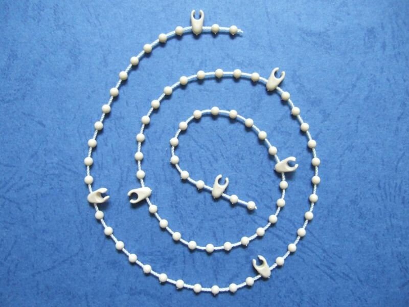 White Vertical Blind Link Bead Chain - Etsy UK
