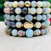 Amazonite Bracelet Set, Glass Bead Bracelet, Inexpensive Gifts for Her ...