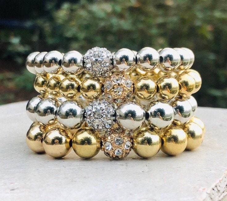 Stretch Stacking Jewelry Gold Plated Jewelry Quality Plated | Etsy