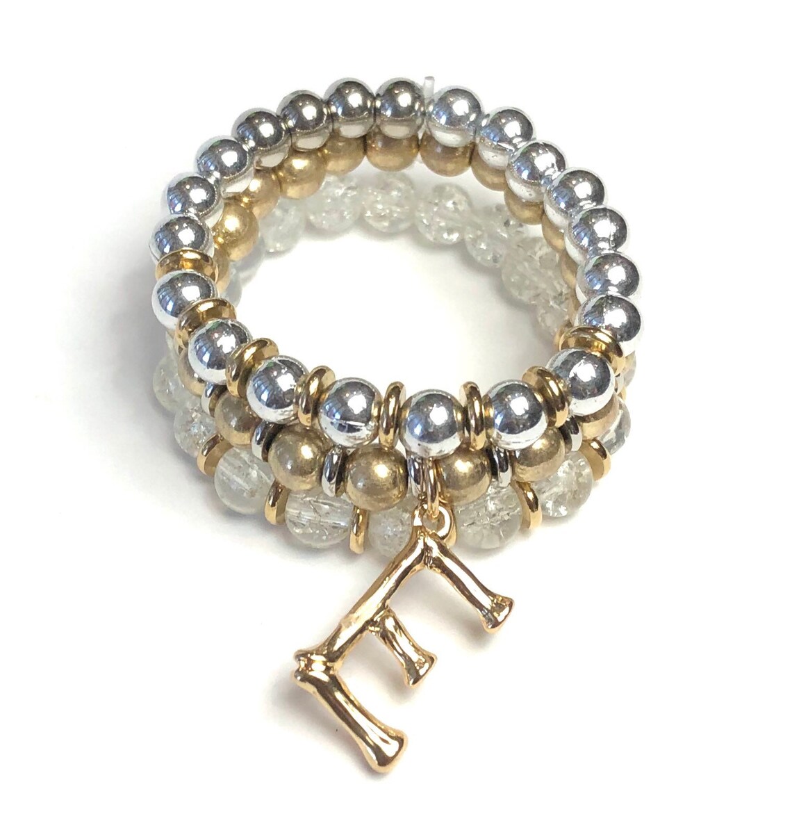 Monogram Bead Bracelet Monogram Bracelet Personalized Beaded - Etsy