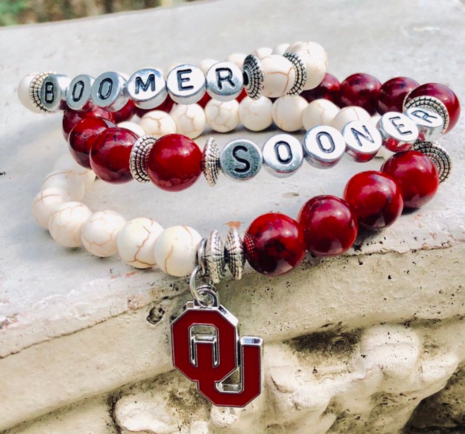 Oklahoma University Sooners Football Bracelet Boomer Sooner | Etsy