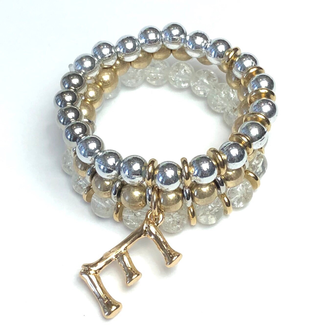 Monogram Bead Bracelet Monogram Bracelet Personalized Beaded | Etsy