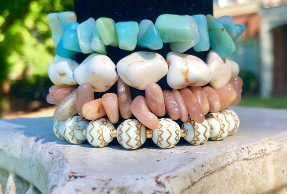 Matchstick Beads Stick Beads Stretchy Bracelets Bohemian | Etsy