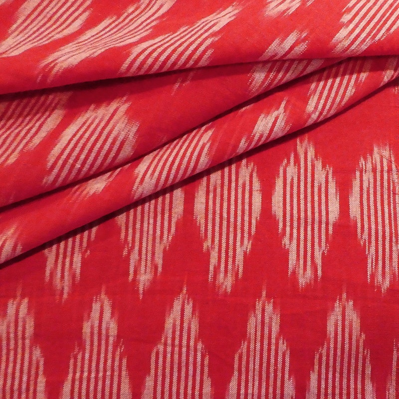 Red Ikat Fabric - Etsy