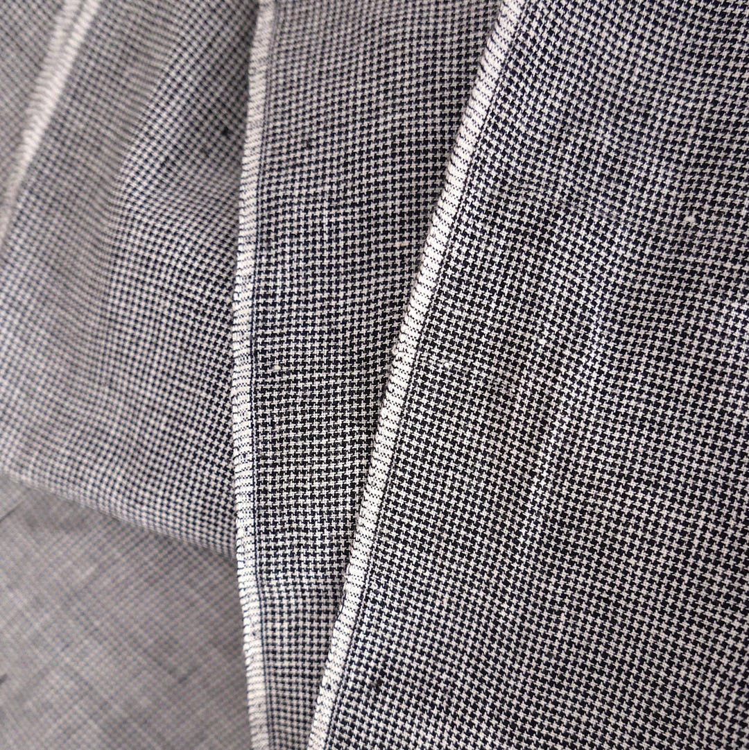 Fabric Tiny Checks White Black,khadi Handloom Fabric India,100% Cotton ...