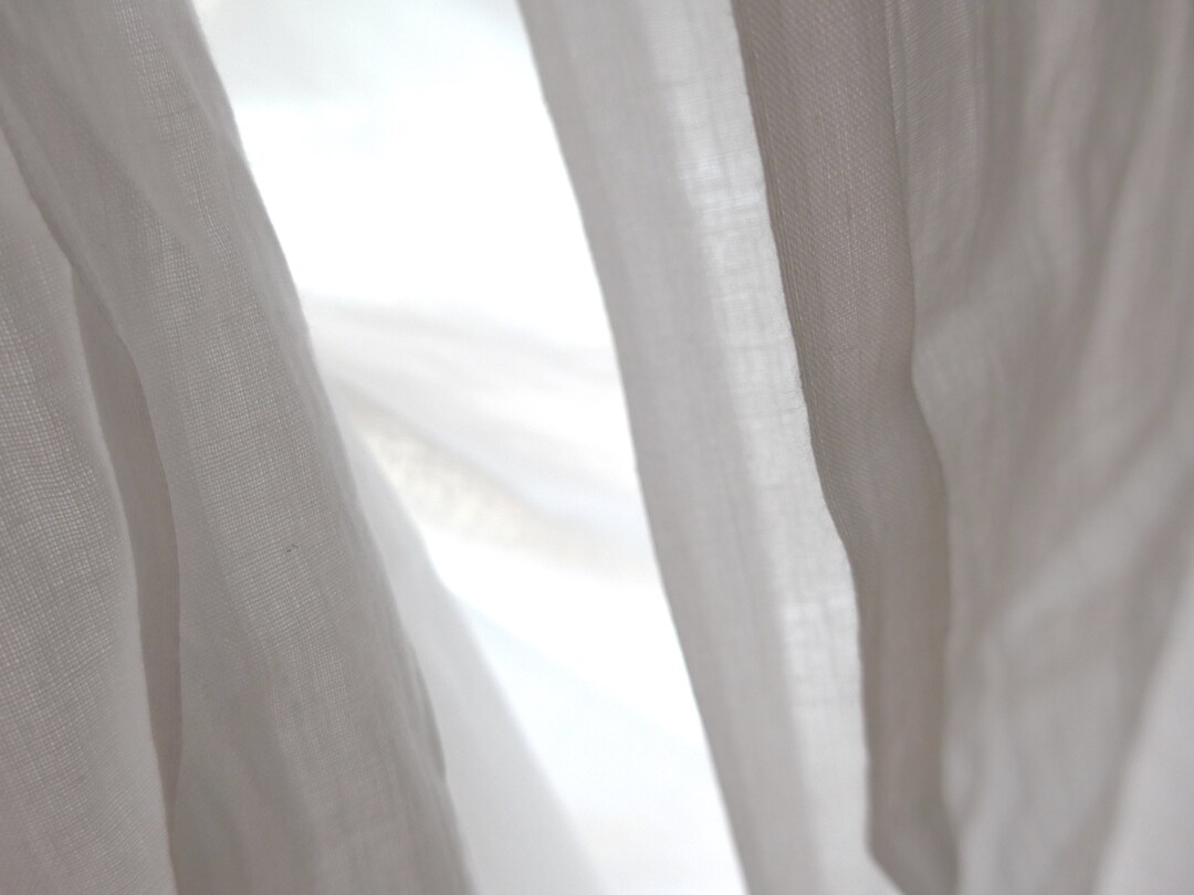 Mulmul - White Voile Cotton Fabric From India, Semitransparent 60g/sqm ...