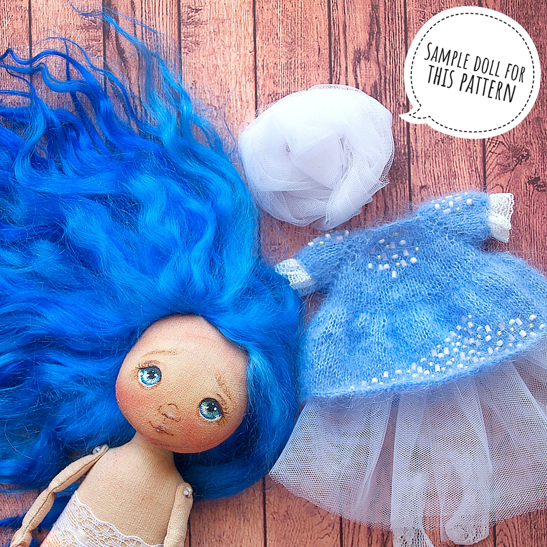 Pattern of Primitive Rag Doll PDF. Pattern Textile Doll. Cloth Doll ...