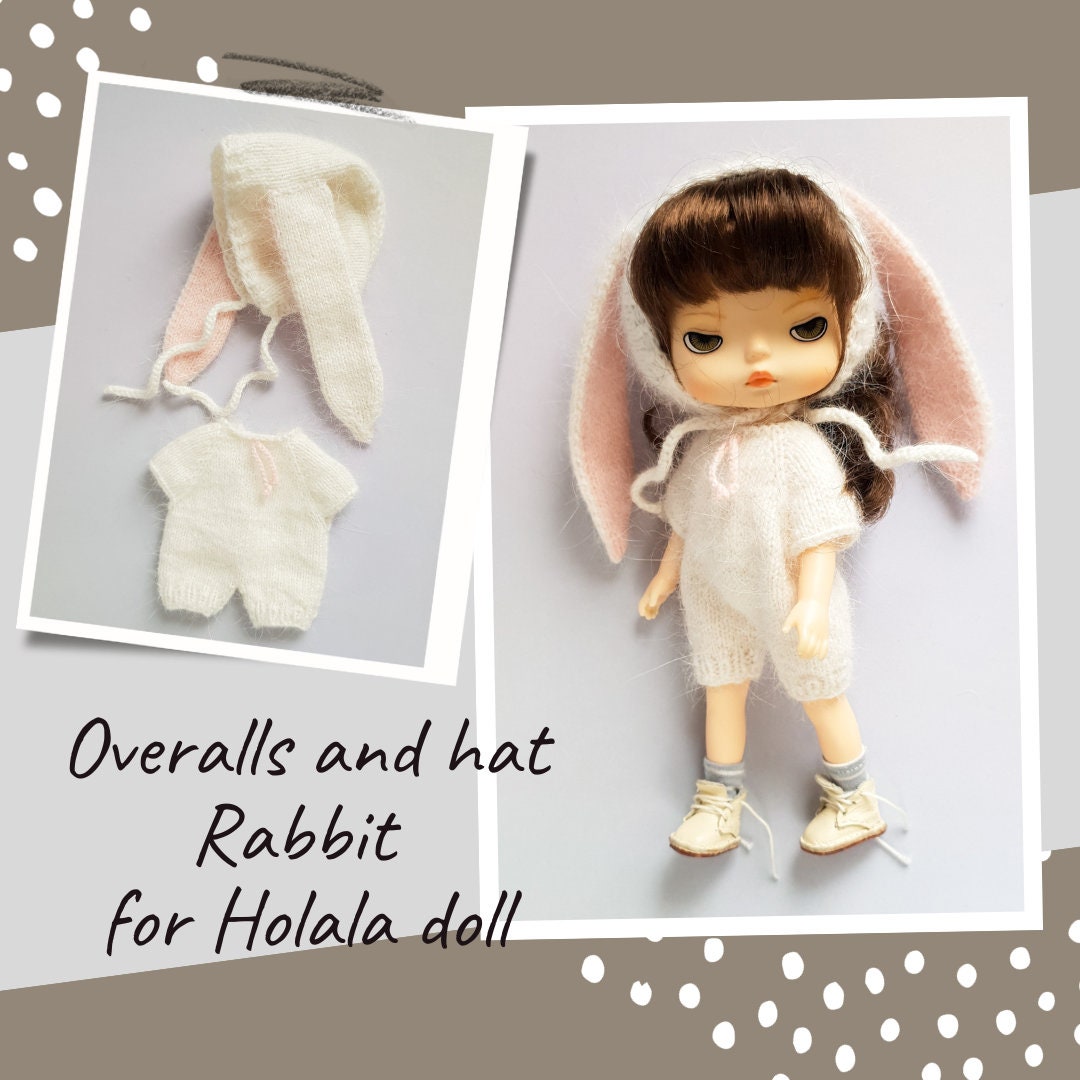 Holala Pattern Knitting Overalls and Hat Rabbit. Holala Pattern Doll ...