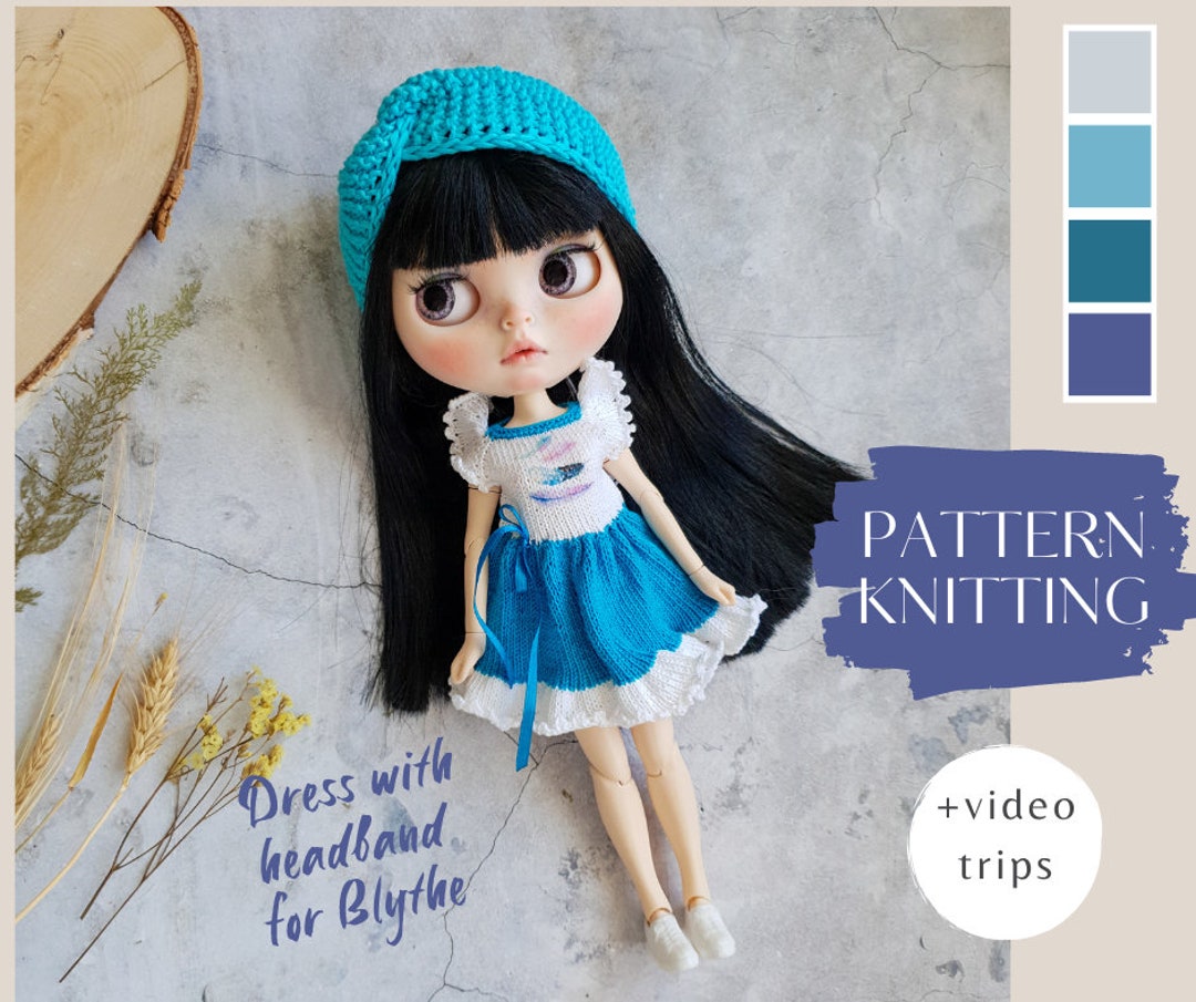 Blythe Pattern Dress With Headband, Blythe Dress Pattern, Blythe Doll ...