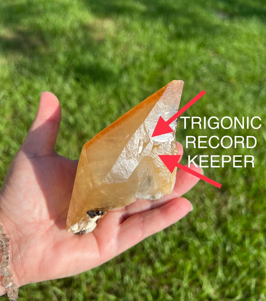 416 Gram Trigonic Record Keeper Calcite + Sphalerite From Elmwood Mine ...