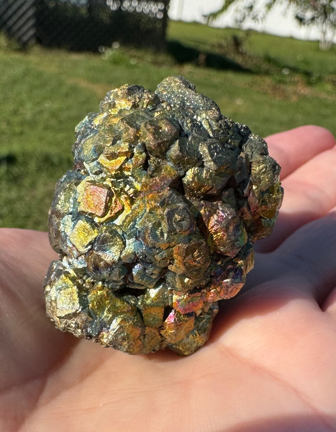 122 G Very Rare Iridescent Marcasite Pyrite Crystal Chalcopyrite Micro ...