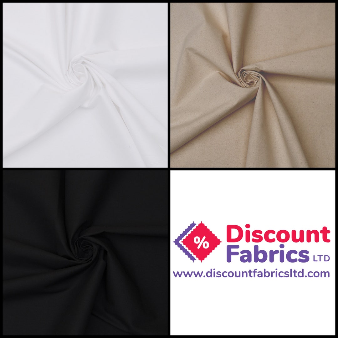 100% Cotton Calico for Quilting Craft Projects Bag Dress Curtains ...
