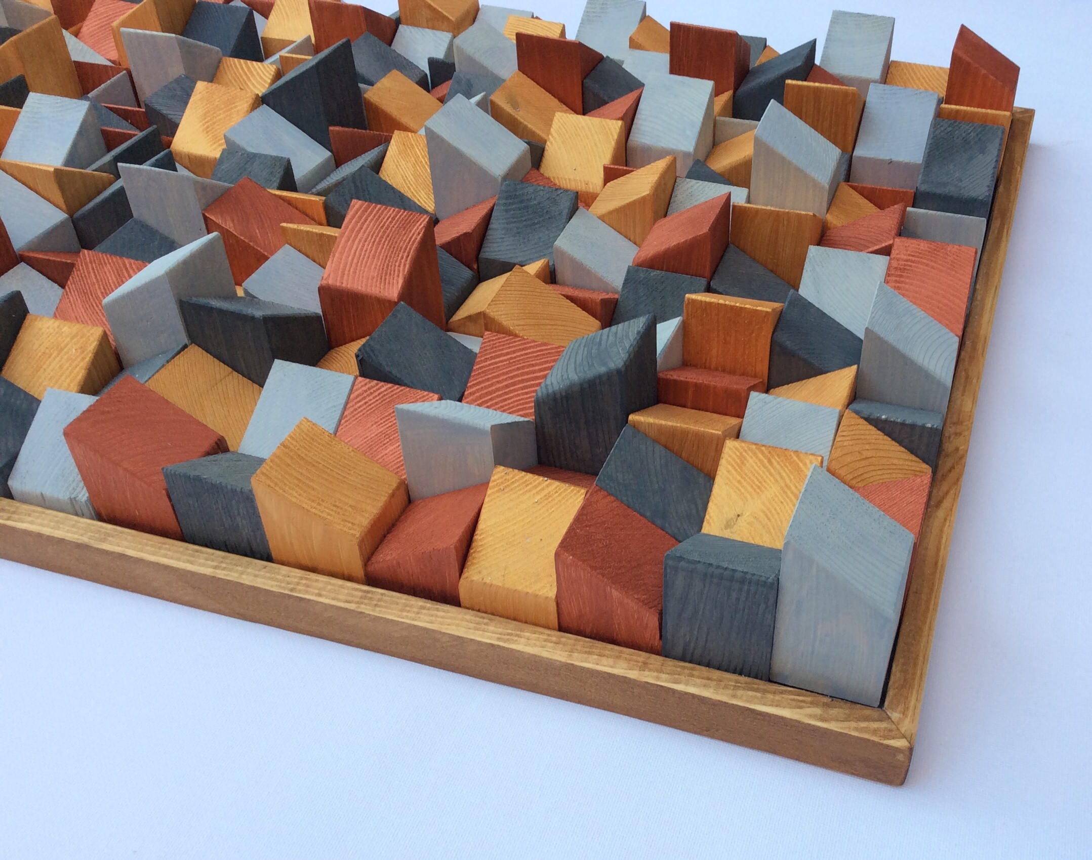 Wooden Wall Art 3D effect painted by artist Riccardo Ransarno | Etsy