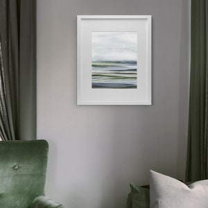 ART PRINT Valley View I, Blue and Green Wall Art, Abstract Nature ...