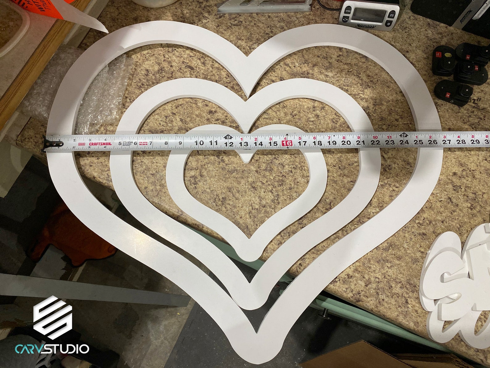 3 Heart Frame BUNDLE Custom Durable Lightweight PVC - Etsy