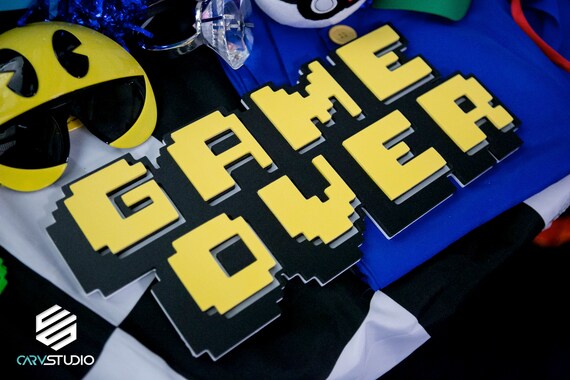 Game Over Video Game Themed Sign Custom Durable Lightweight - Etsy