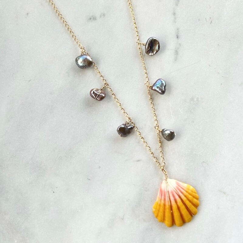 Sunrise Shell Necklace - Etsy