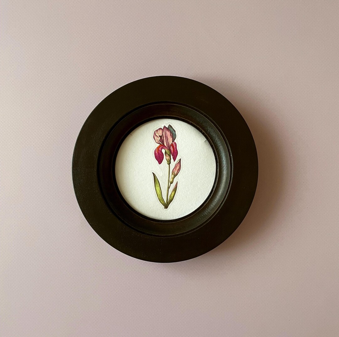 Dark Round Frame,wall Circular Frame,round Picture Frame,wooden Photo ...
