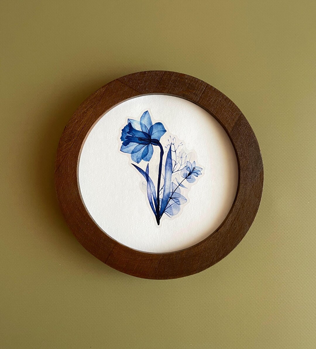 Brown Round Frame, Round Picture Frame Circle Frame Picture Frames Wall ...