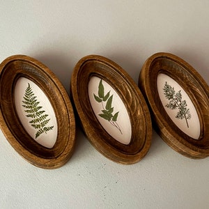 Small Oval Frame Size 2 X 4 Inches Brown Photo Frame, Mini Oval Wood ...