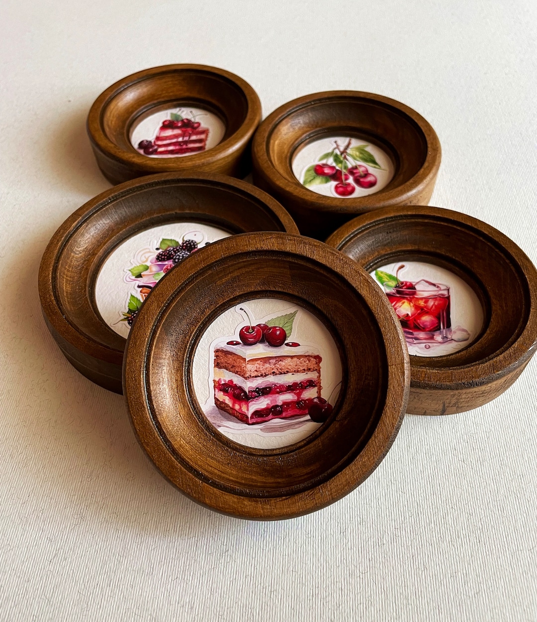 Round Frame 2-16 Inches Circular Frame, Round Wooden Frame, Round Photo ...