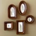Set Miniature Wooden Frames 2 Inch Round Frame 2x4 Inch Oval Frame 2x4 ...