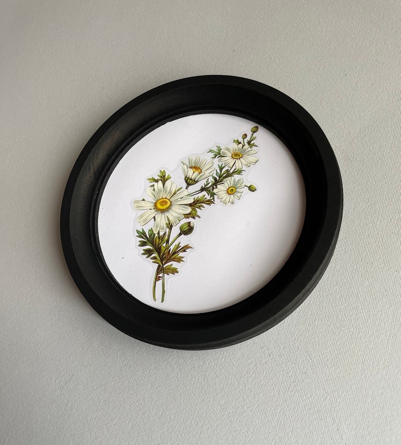 Black Round Frame, Embroidery Hoop Frame, Circular Frame, Round Wooden ...