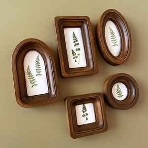Set of Small Brown Frames 2 Inch Round Frame 2x4 Oval Frame 2x4 Arched ...