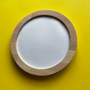 Natural Classic Round Wooden Frame, Round Photo Frame, Round Picture ...