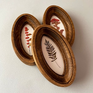 Miniature Oval Frame Size 2 X 4 Inches Small Oval Frame Brown Photo ...