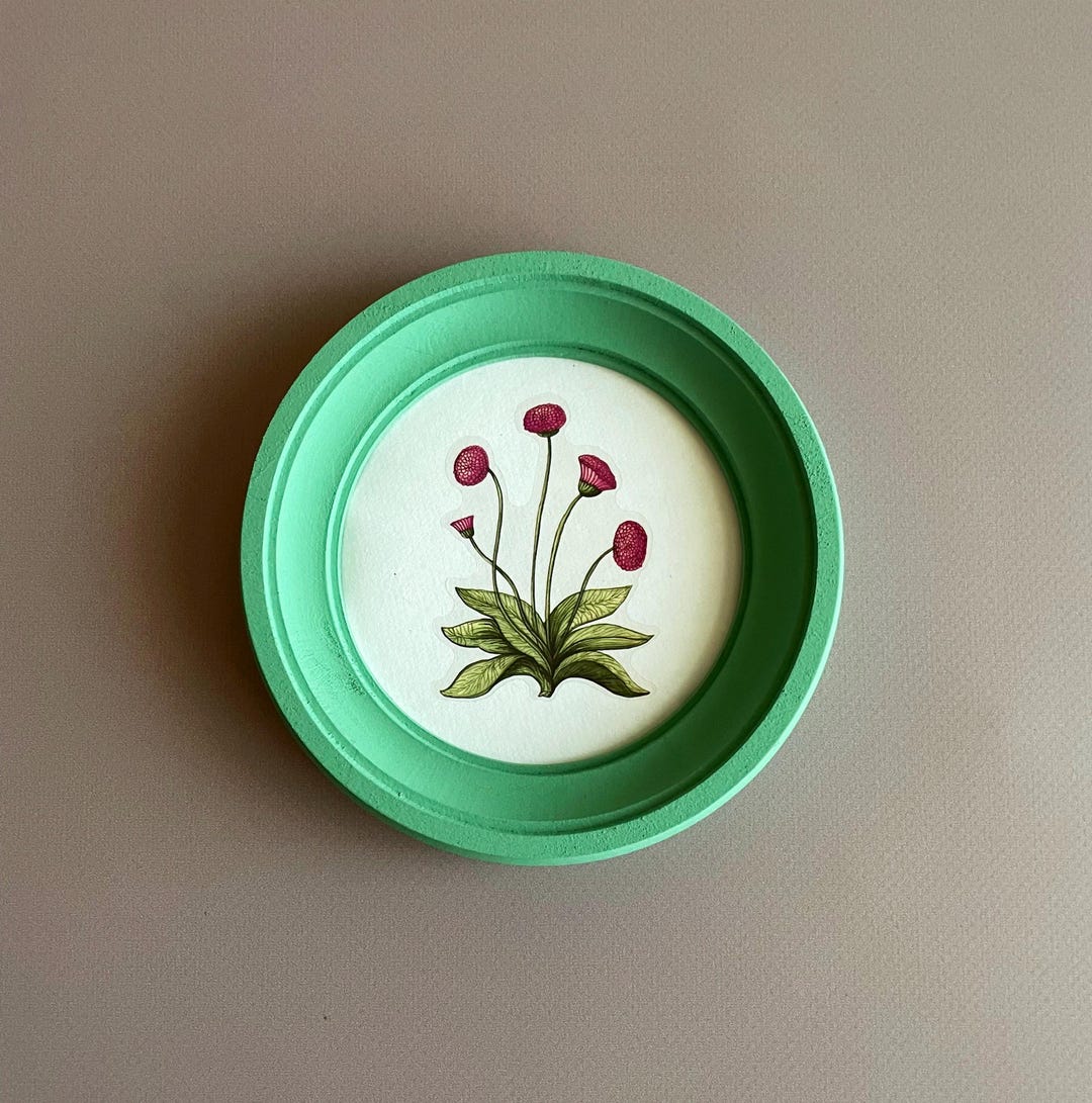 Round Frame,circular Frame,wall Circular Frame,round Green Frame,light ...