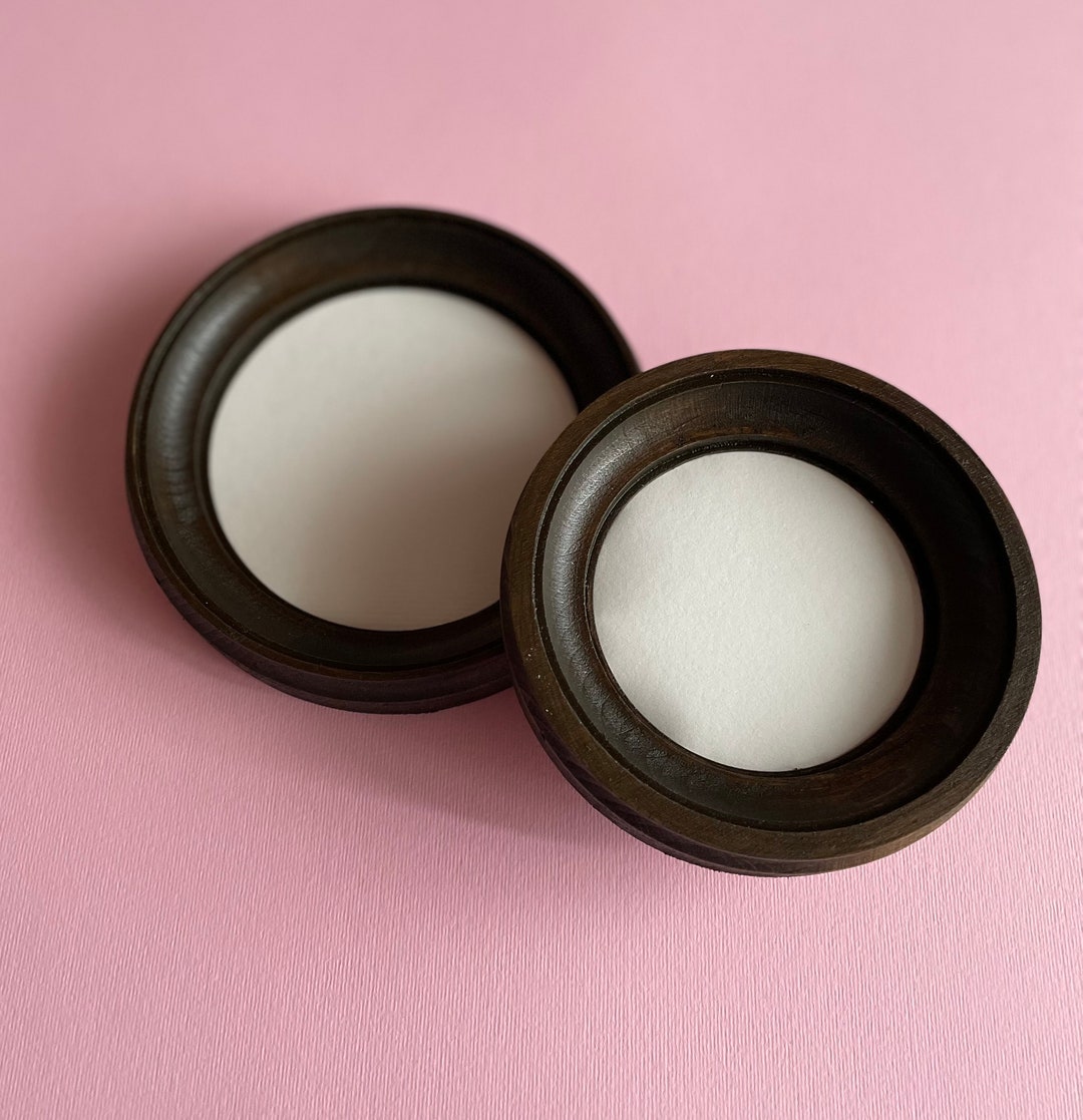 Circular Frame, Round Wooden Frame, Round Photo Frame, Small Wall Décor ...