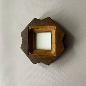 Square Wood Photo Frame , Brown Frame, Natural Wood Frame With an ...