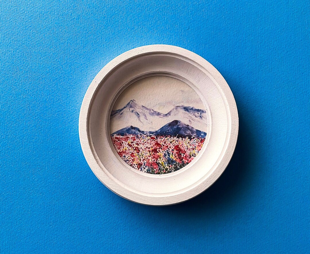 White Round Frame Wood Round Frame Picture Frames Embroidery Frame ...