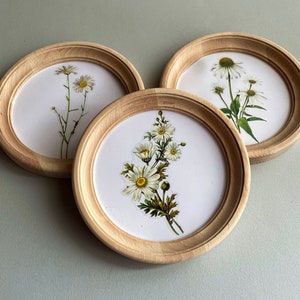 Round Picture Frame, Natural Wooden Round Photo Frames All Sizes 2-16 ...
