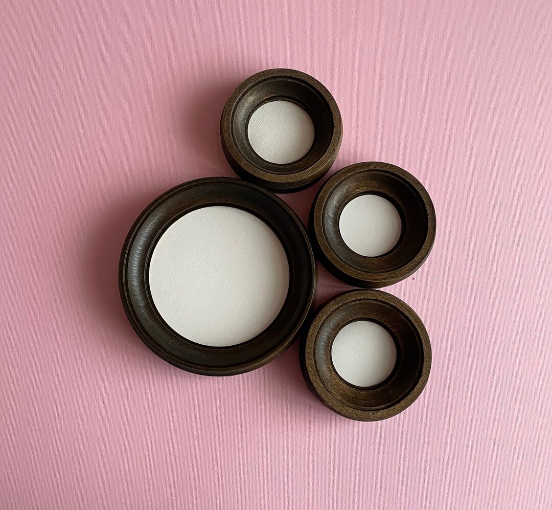 Frame Round Frame, Round Wall Frame, Round Photo Frame, Round Wooden ...