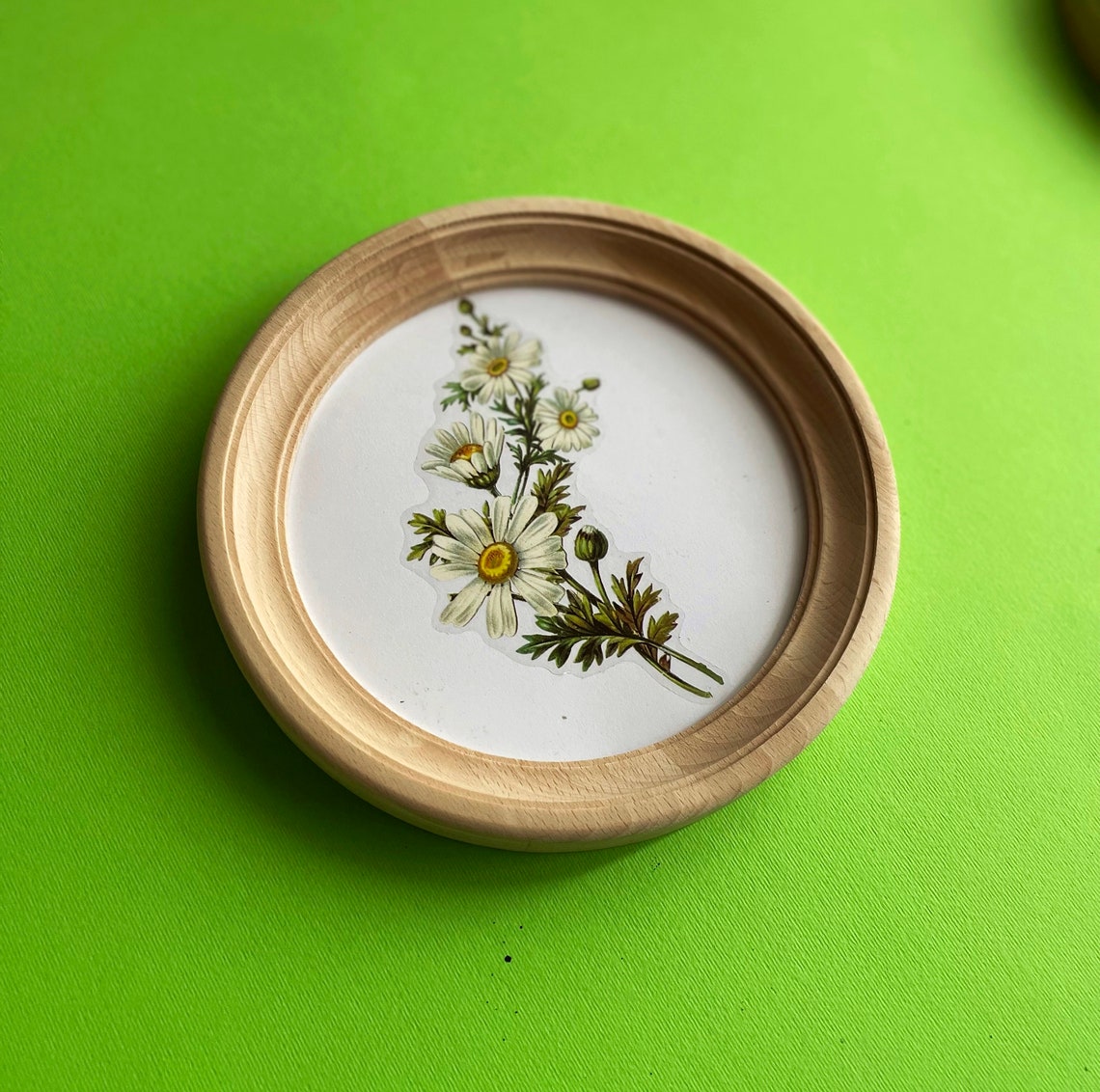 Natural Wooden Picture Frame, Round Frames, Round Photo Frame, Circle ...