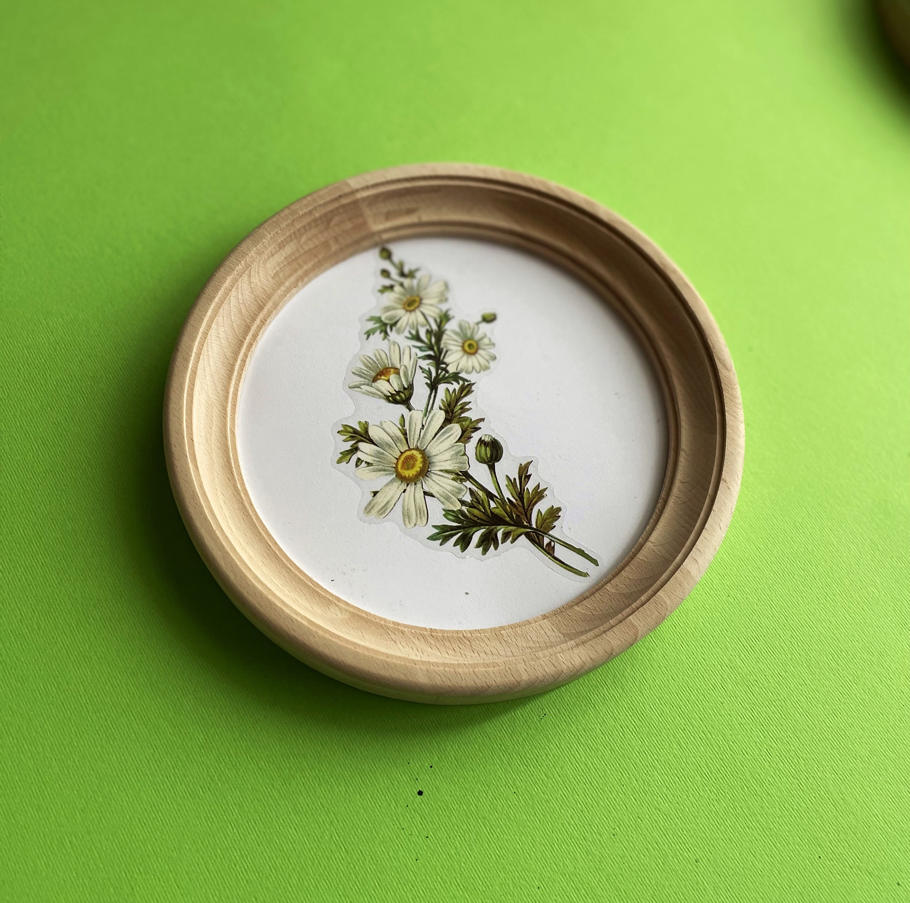 Natural Wooden Picture Frame, Round Frames, Round Photo Frame, Circle ...