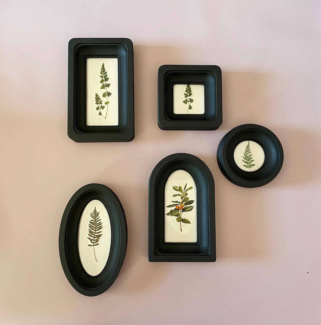 Black Wood Set of 2 Miniature Frames,frame 2х2,2х4,christmas Gift - Etsy