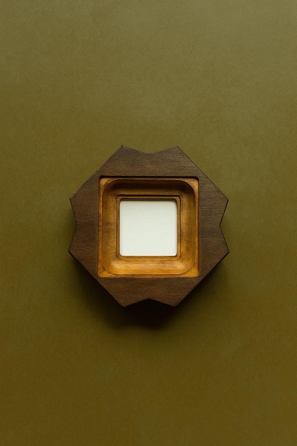 Square Wood Photo Frame , Brown Frame, Natural Wood Frame With an ...