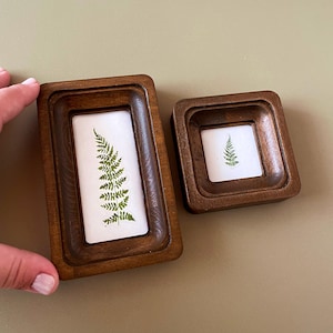 Set of Small Brown Frames 2 х 4 Inches and Small Square Frame 2 х 2 ...