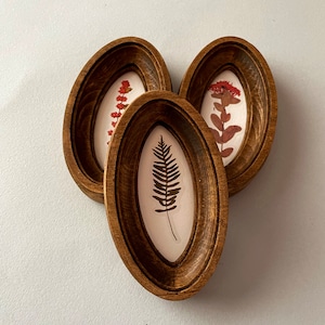 Miniature Oval Frame Size 2 X 4 Inches Small Oval Frame Brown Photo ...