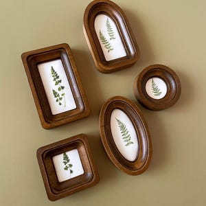 Set Miniature Wooden Frames 2 Inch Round Frame 2x4 Inch Oval Frame 2x4 ...